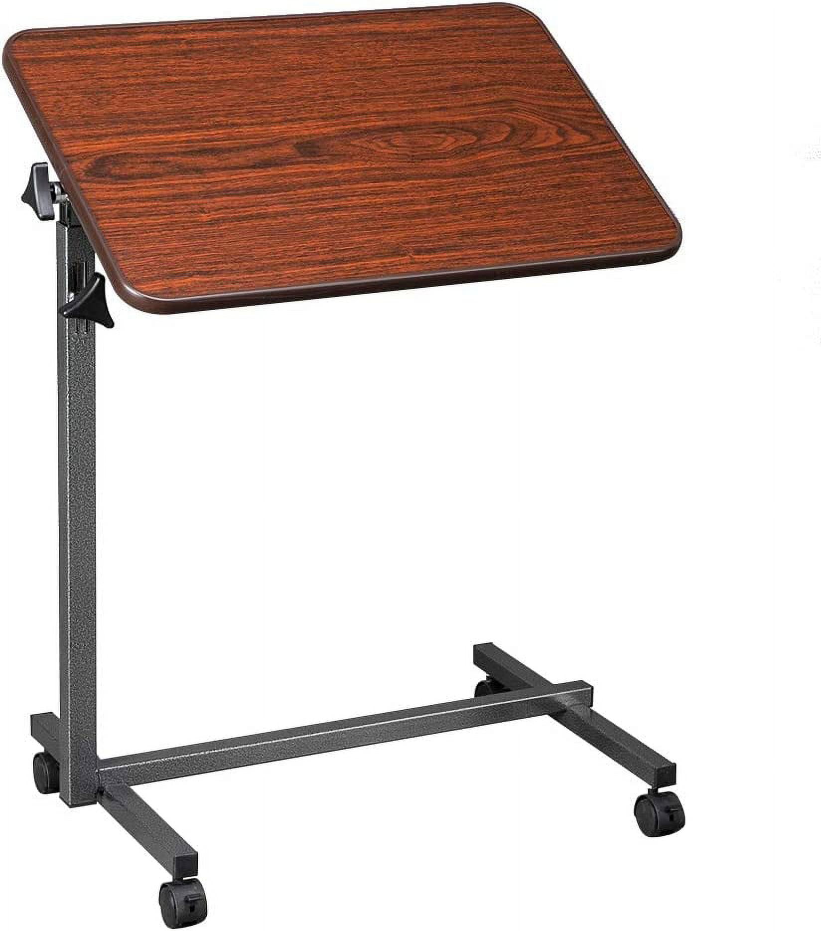 Overbed Table, Bed Table 4 Wheels with Brake Swivel Wheel Rolling Tray ...