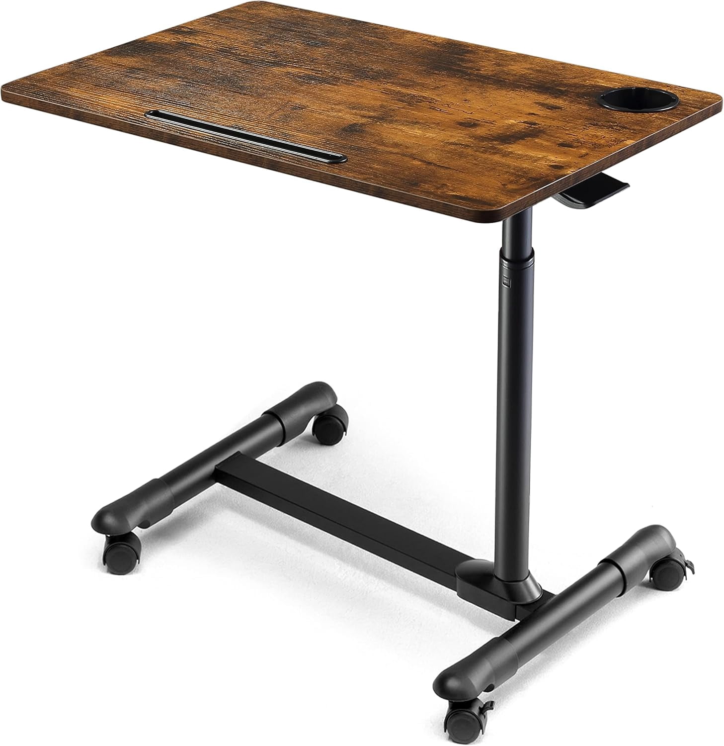 Overbed Table with Hydraulic Lift 27.1-34.2 Inch Height Adjustable Bed ...
