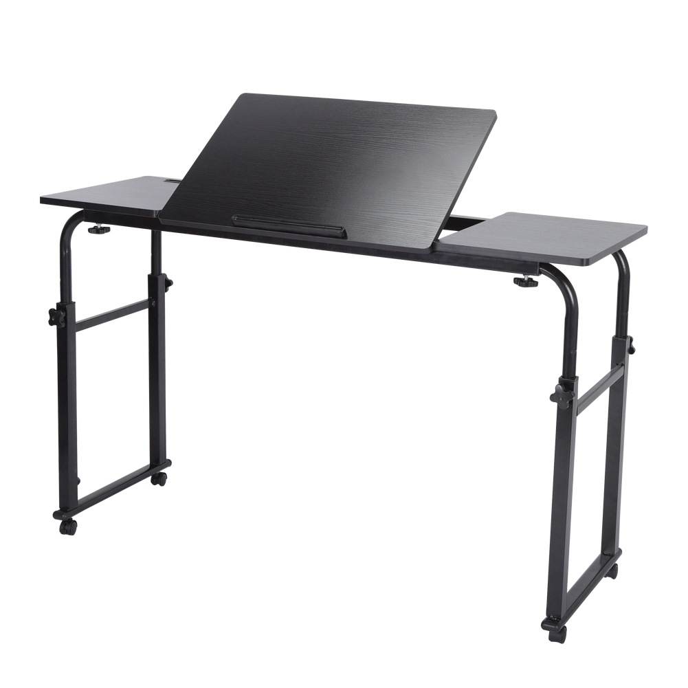 Overbed Table, Mobile Computer Desk Height and Length Over Bed Laptop ...