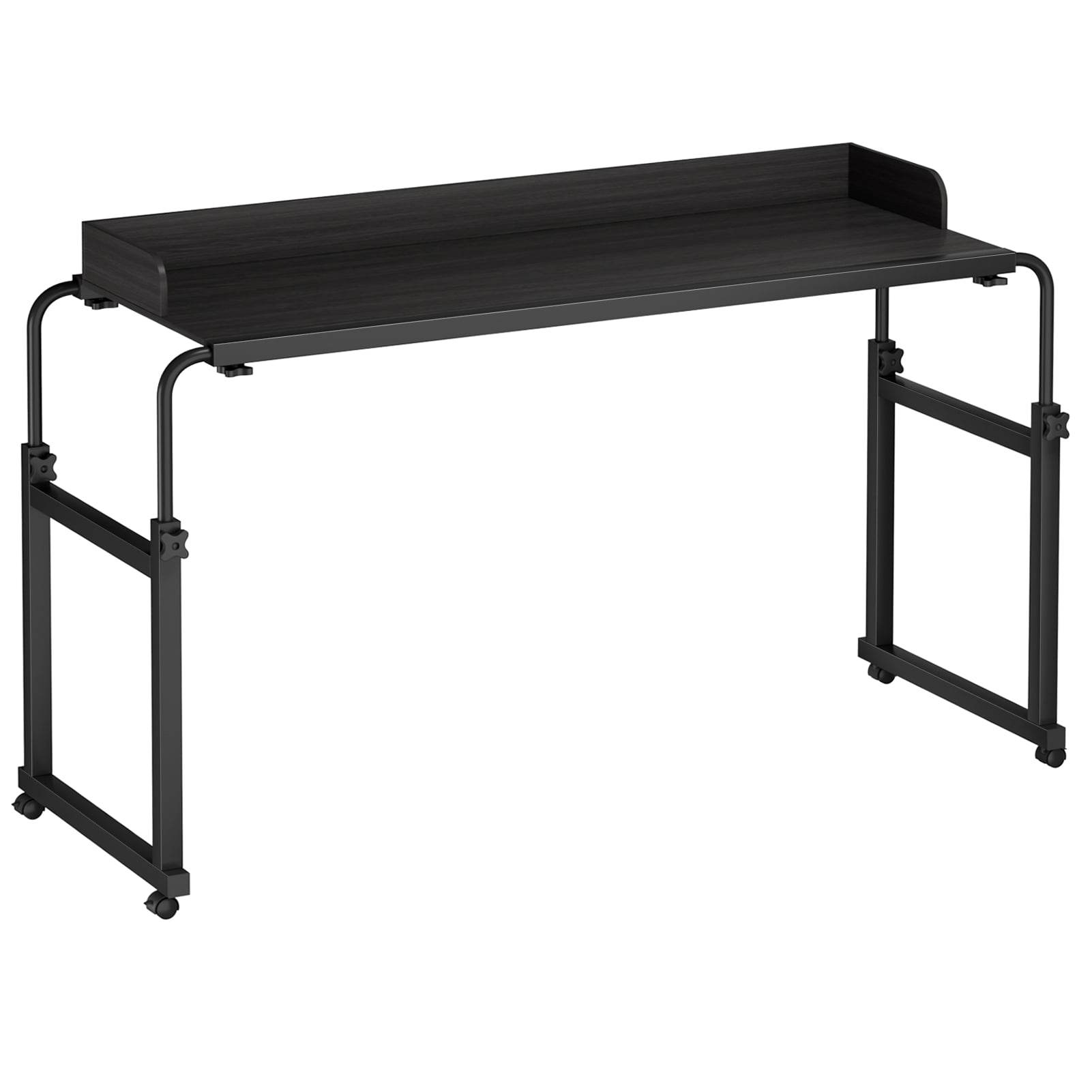 Overbed Table with Wheels, Adjustable Height Mobile Bed Desk, Rolling ...