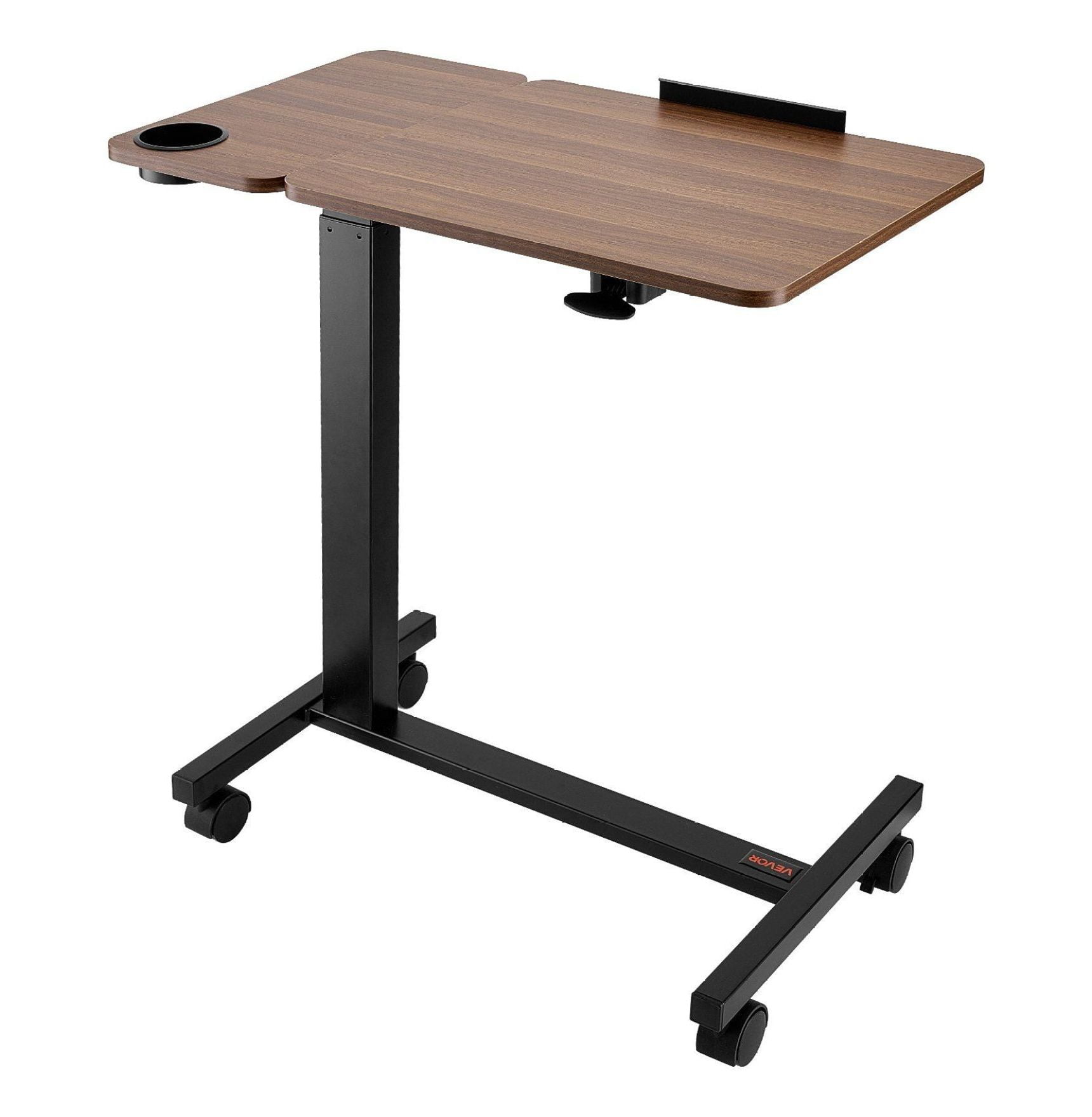 Overbed Table with Wheels, Adjustable Rolling Laptop Desk - Mobile ...