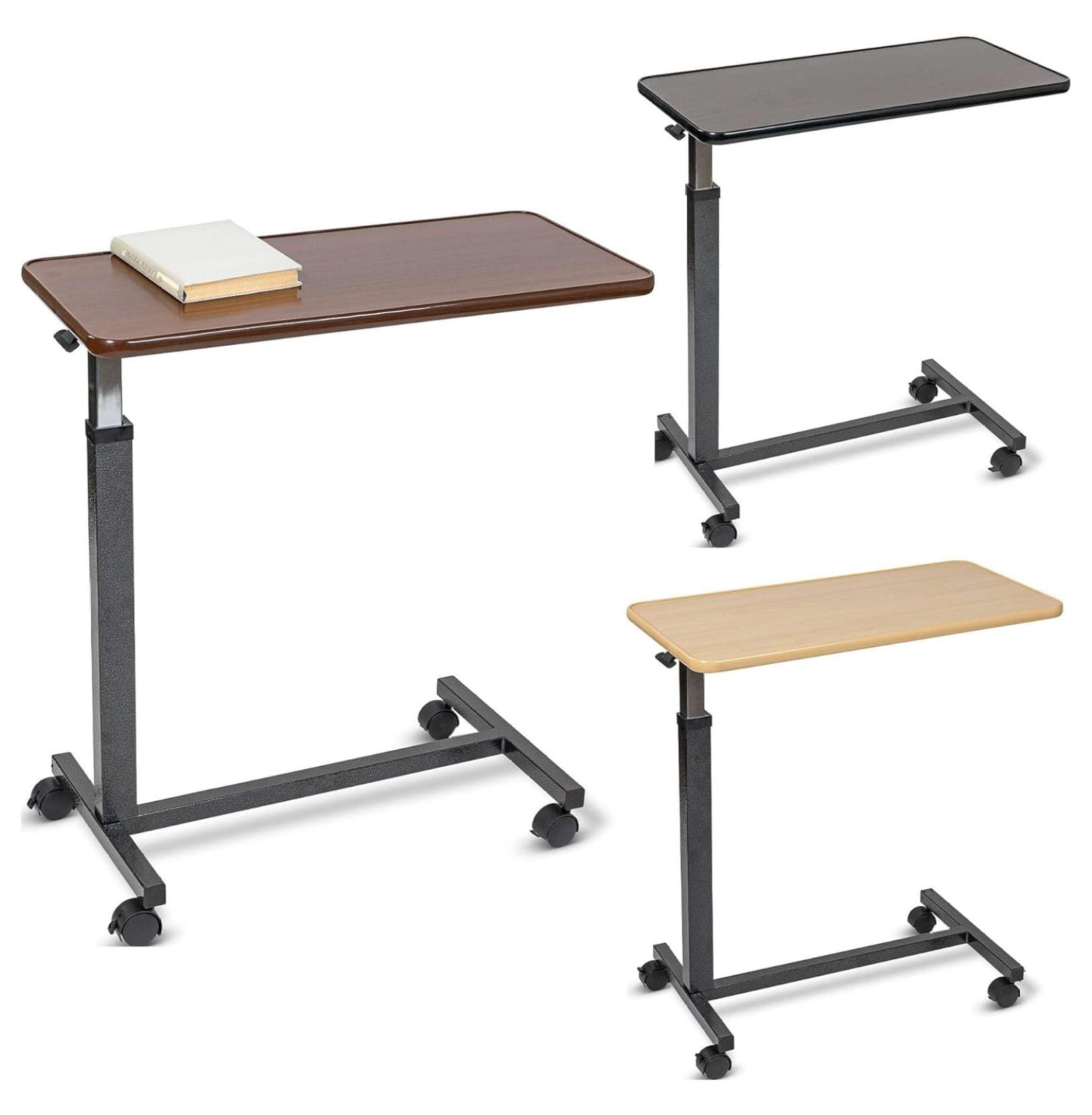 Overbed Table with Wheels - Over Bed Table with Wheels, Adjustable ...