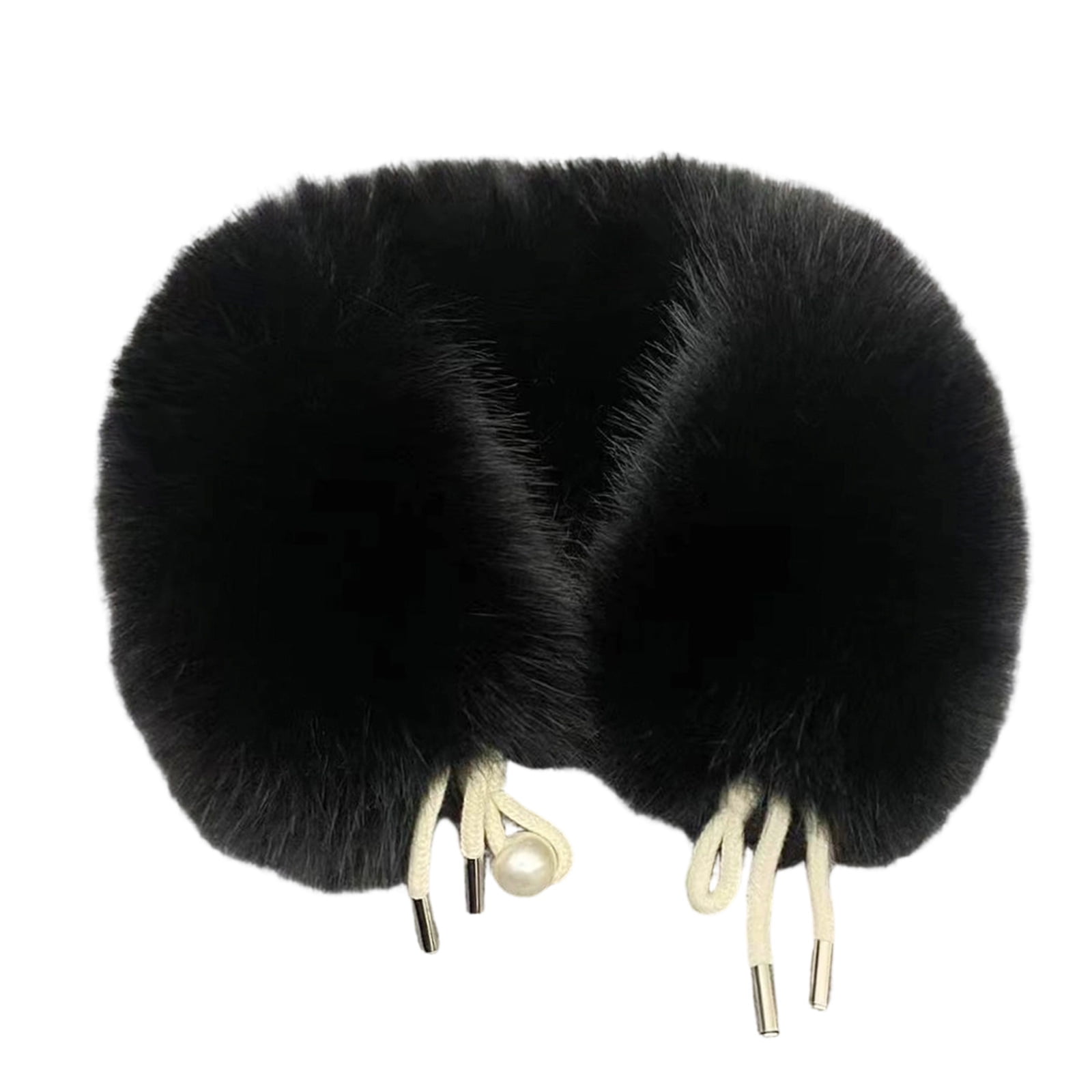 Overcoat Furry Collar Scarf Wrap Luxurious Winter Collar Lightweight ...