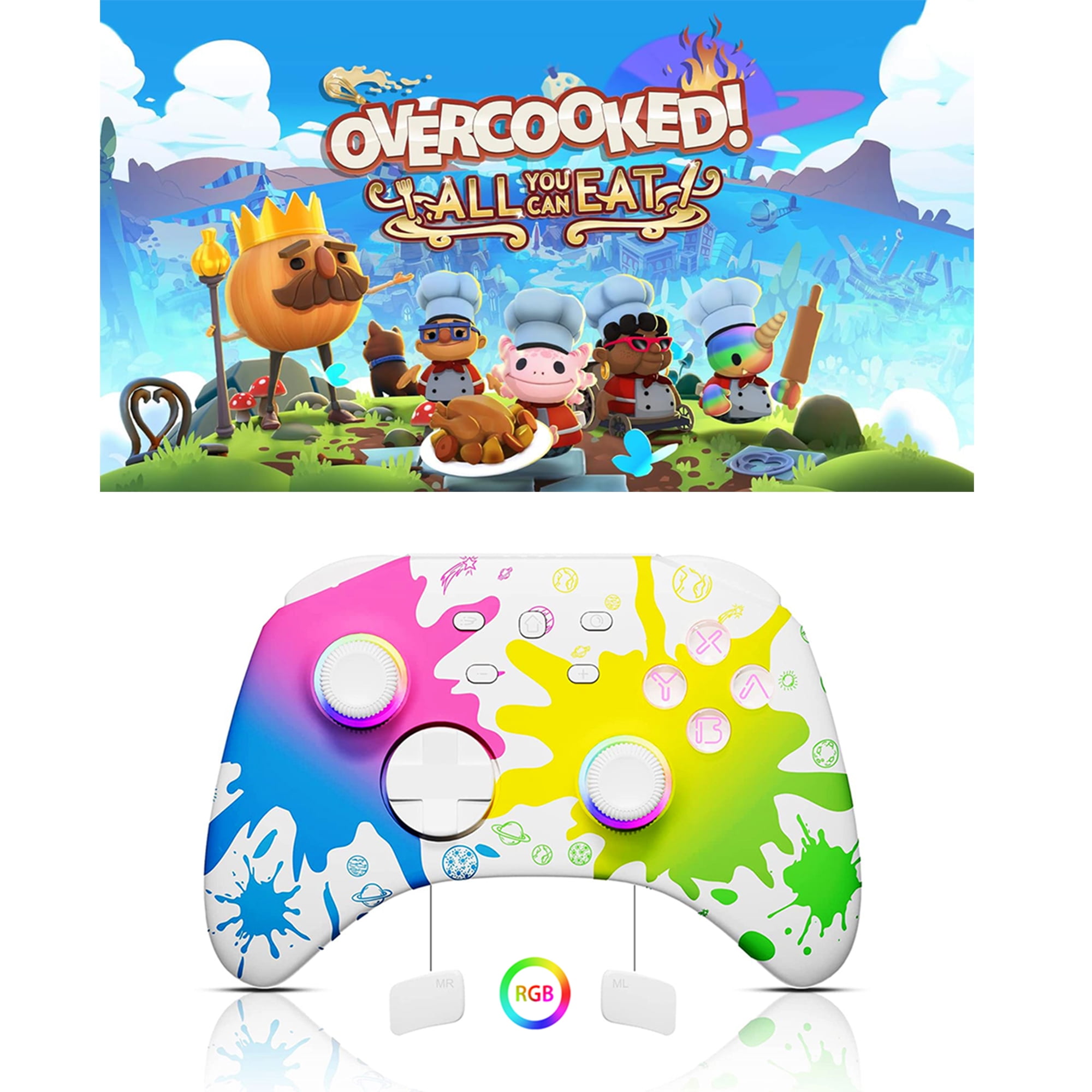 Overcooked! All You Can Eat Game Disc and Upgraded Switch Pro ...