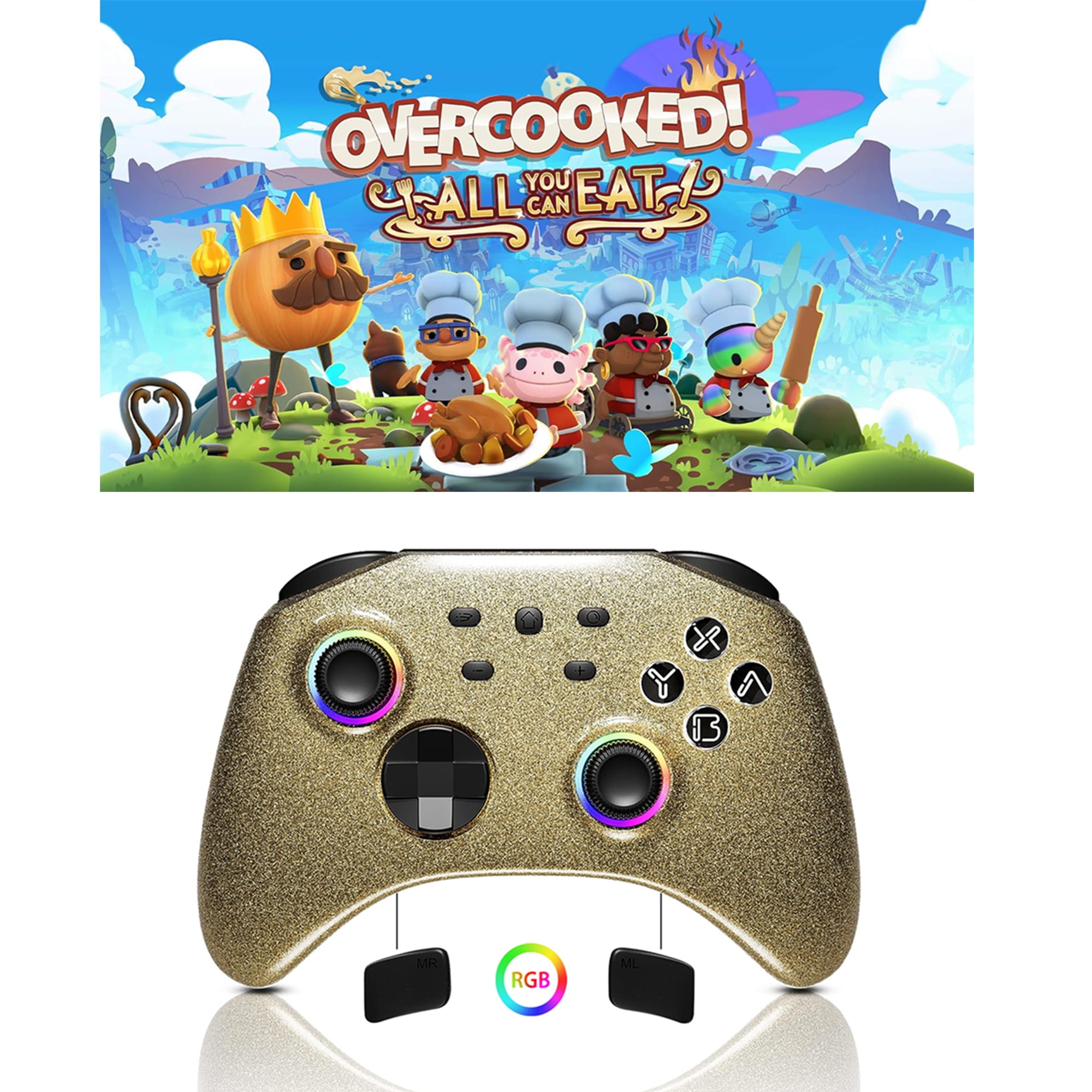 Overcooked! All You Can Eat Game Disc and Upgraded Switch Pro ...