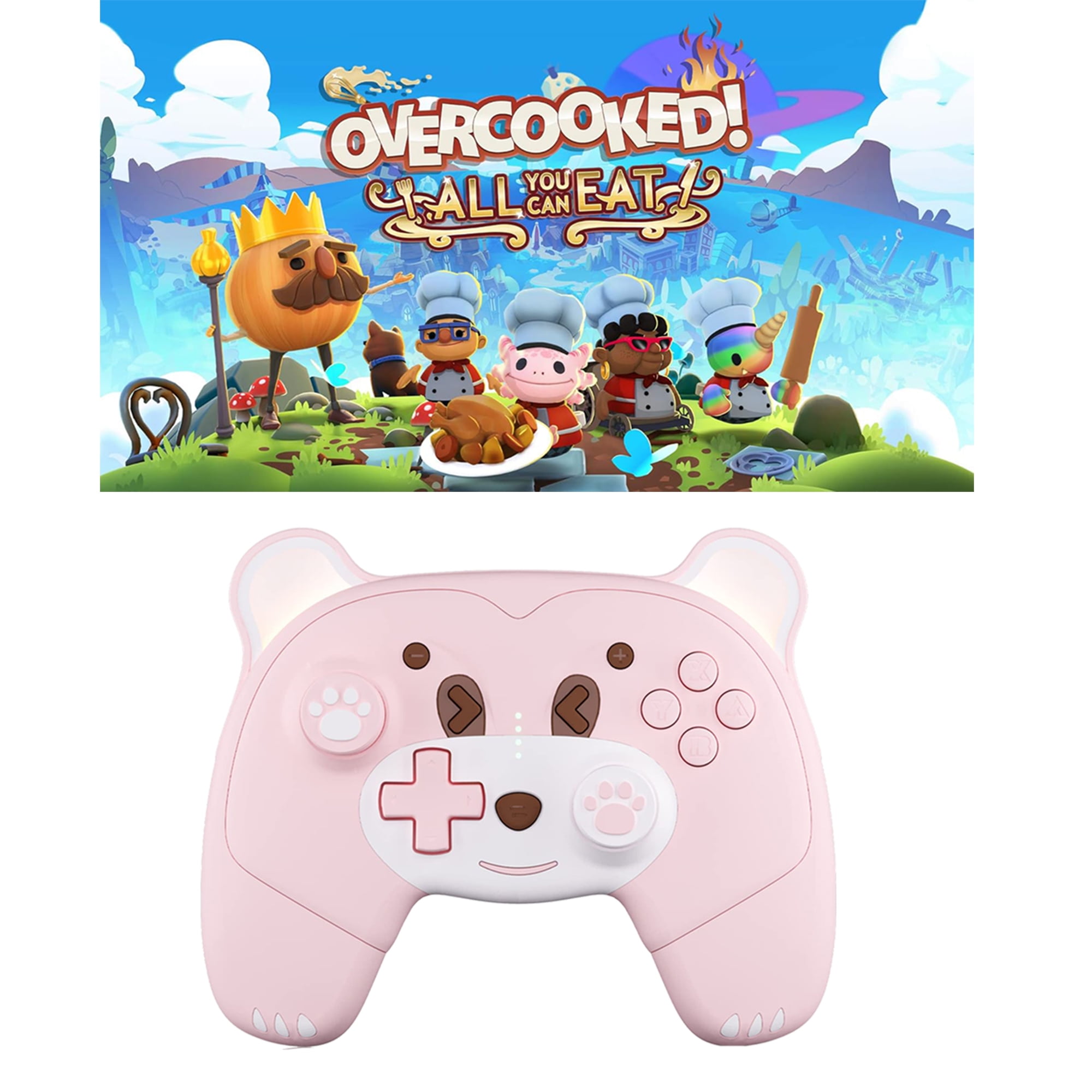 Overcooked! All You Can Eat Game Disc and Upgraded Wireless Switch Pro ...
