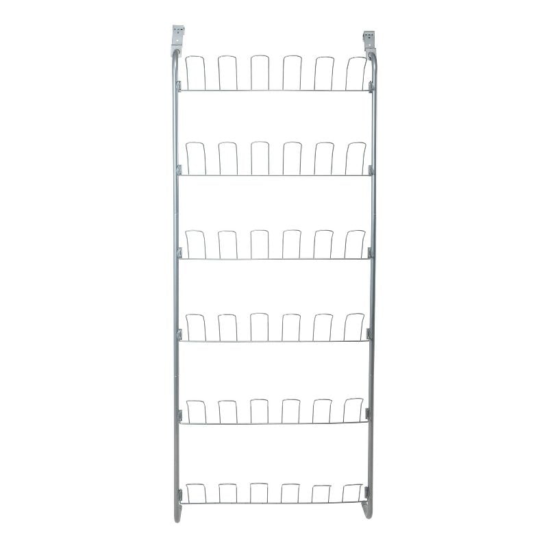 Overdoor Wire Shoe Rack Basic Collection: Holds 18 Pairs, Metal Frame ...