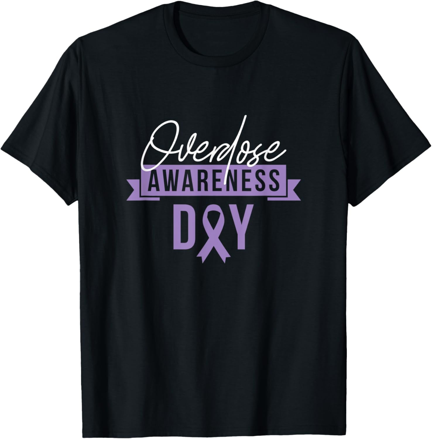 Overdose Awareness Day Gift Recovery Sober Sobriety NA AA T-Shirt ...