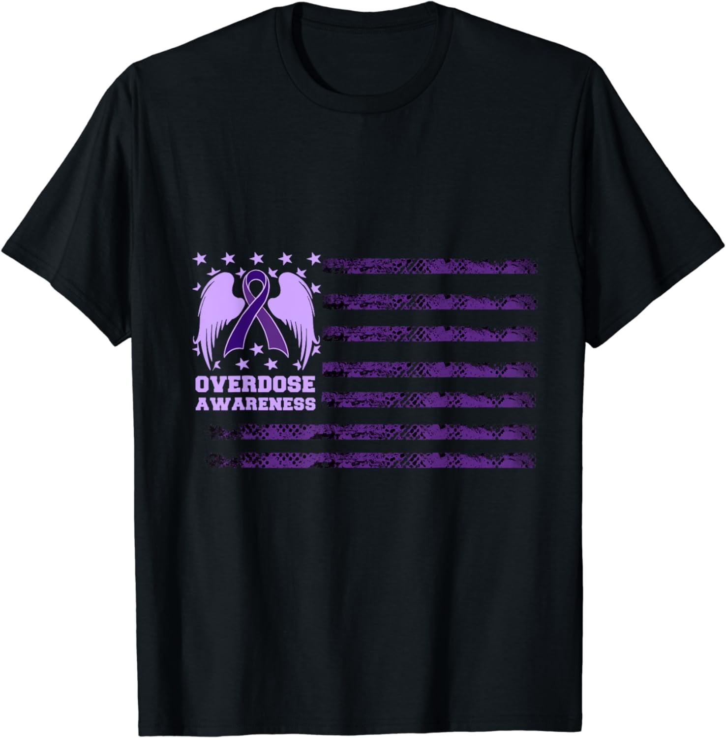 Overdose Awareness Ribbon Flag T-Shirt - Walmart.com
