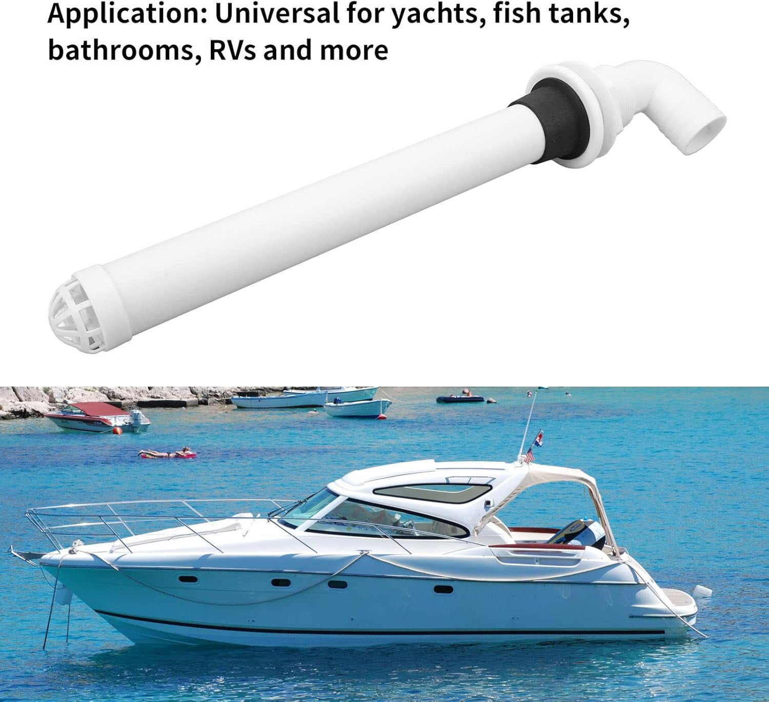 Overflow Drain Pipe, Drain Screw Overflow Discharge Hose, Strainer Tube ...