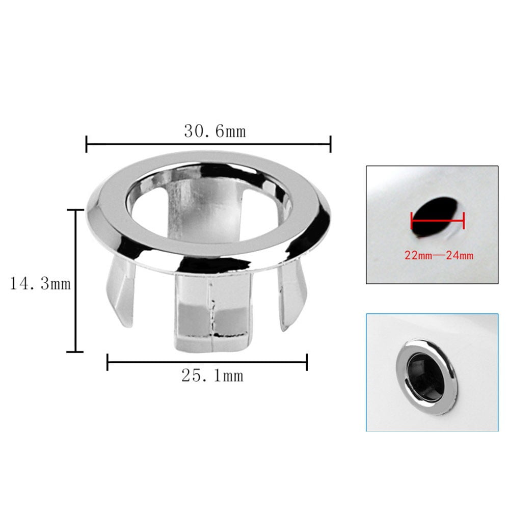 Overflow Ring Bathroom Overflow Covers for Basin/Sink Chromed ...