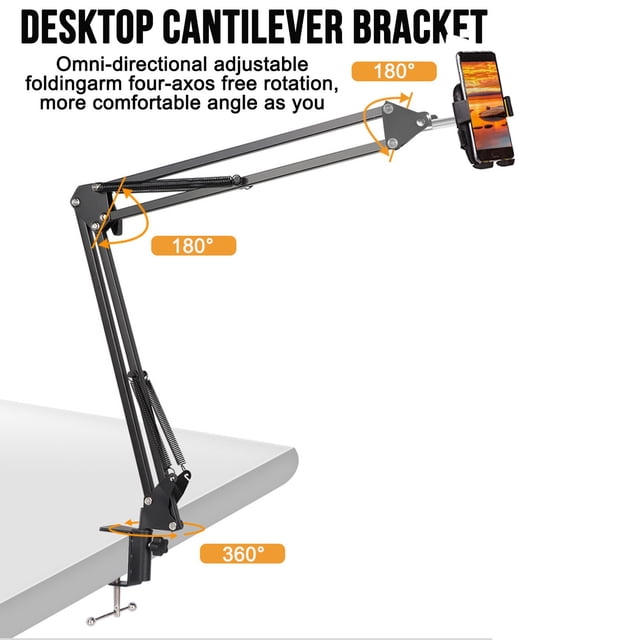Overhead Camera Tripod, Flexible Arm Support, Lightweight Portable ...