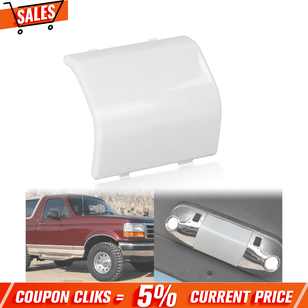 Overhead Ceiling Dome Light Bulb Lens White Cover For Bronco 80-96 Ford ...