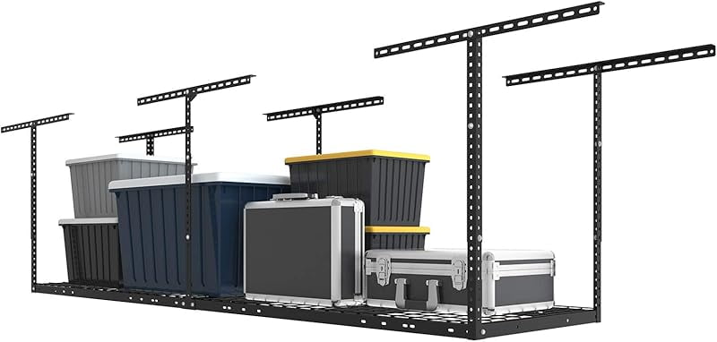 Overhead Garage Storage Rack, Adjustable Organization System, Heavy ...