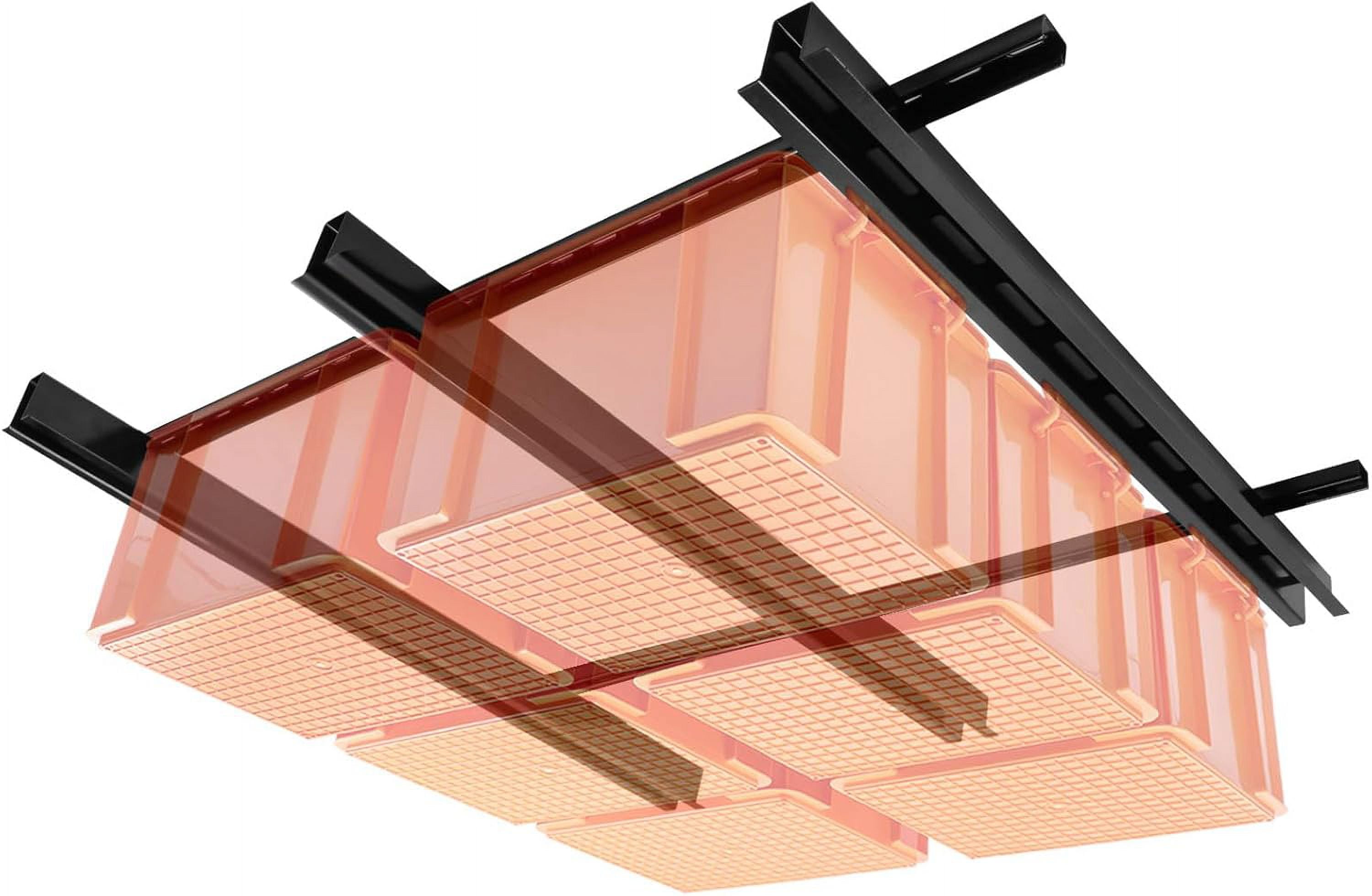 Overhead Garage Storage Rack, Ceiling Bin Rails Storage, Adjustable ...