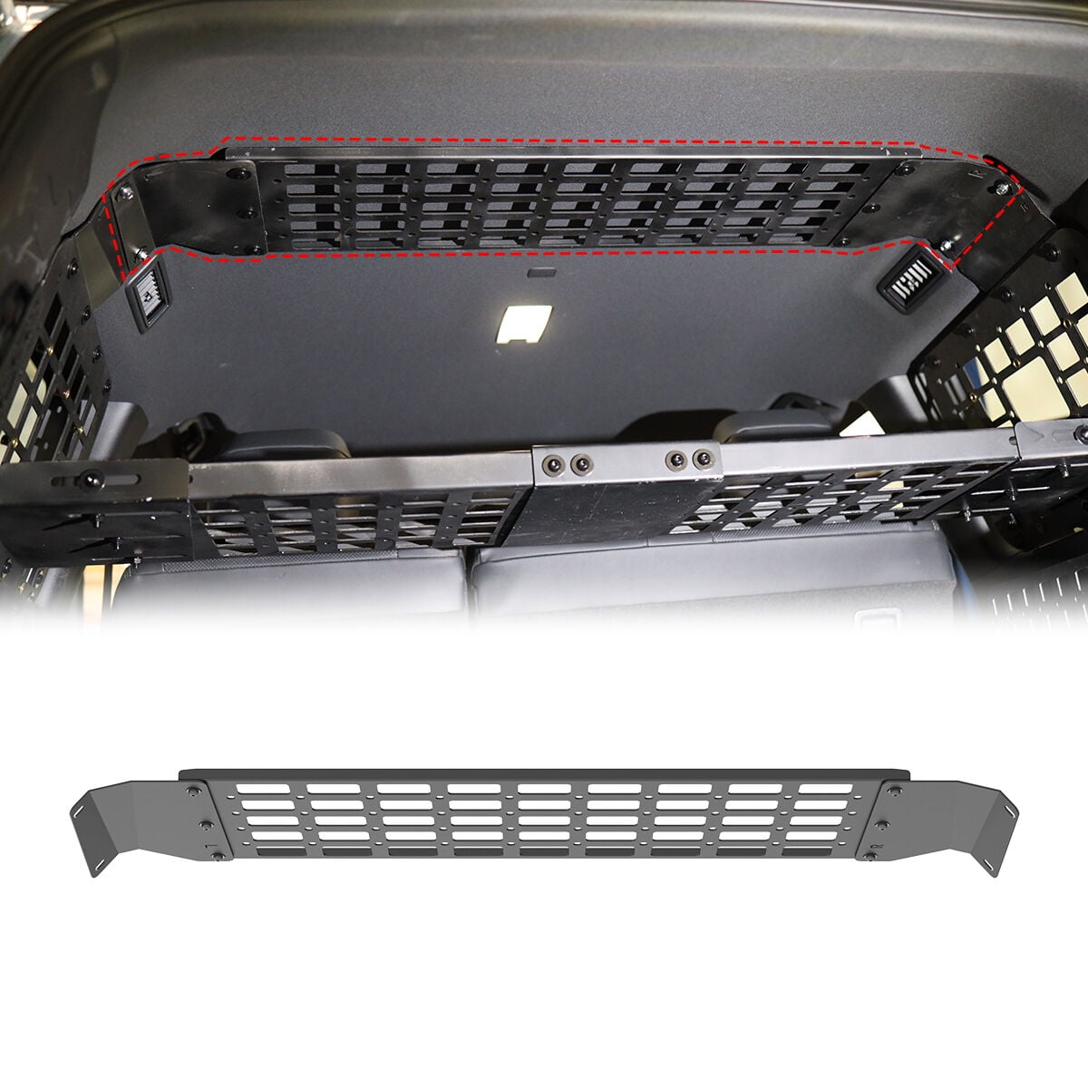 Overhead Molle Roof Panels Shelf Storage Organizer Compatible with 2024 ...