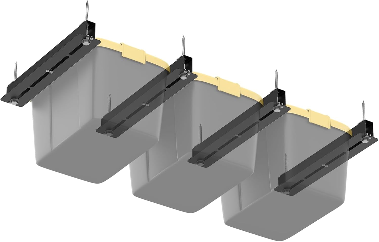 Overhead Tote Storage Rail System, Garage 16" Joists Ceiling Bin ...