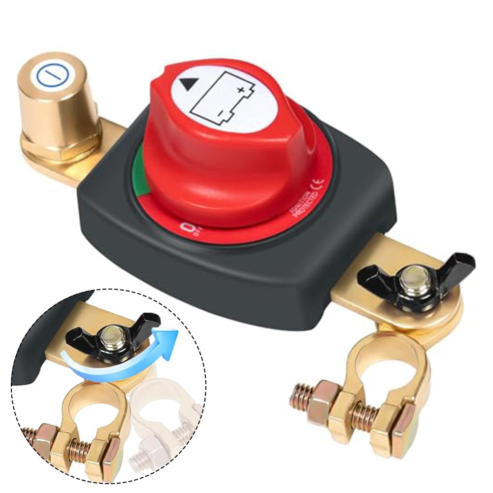 Overhead battery disconnect switch negative pole waterproof power cut ...