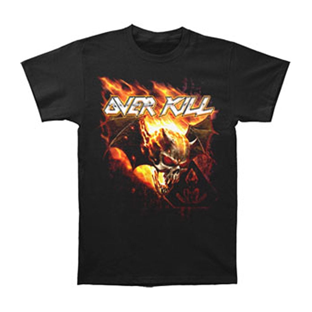 Overkill Men's Bat Skull Of Fire T-shirt Small Black - Walmart.com