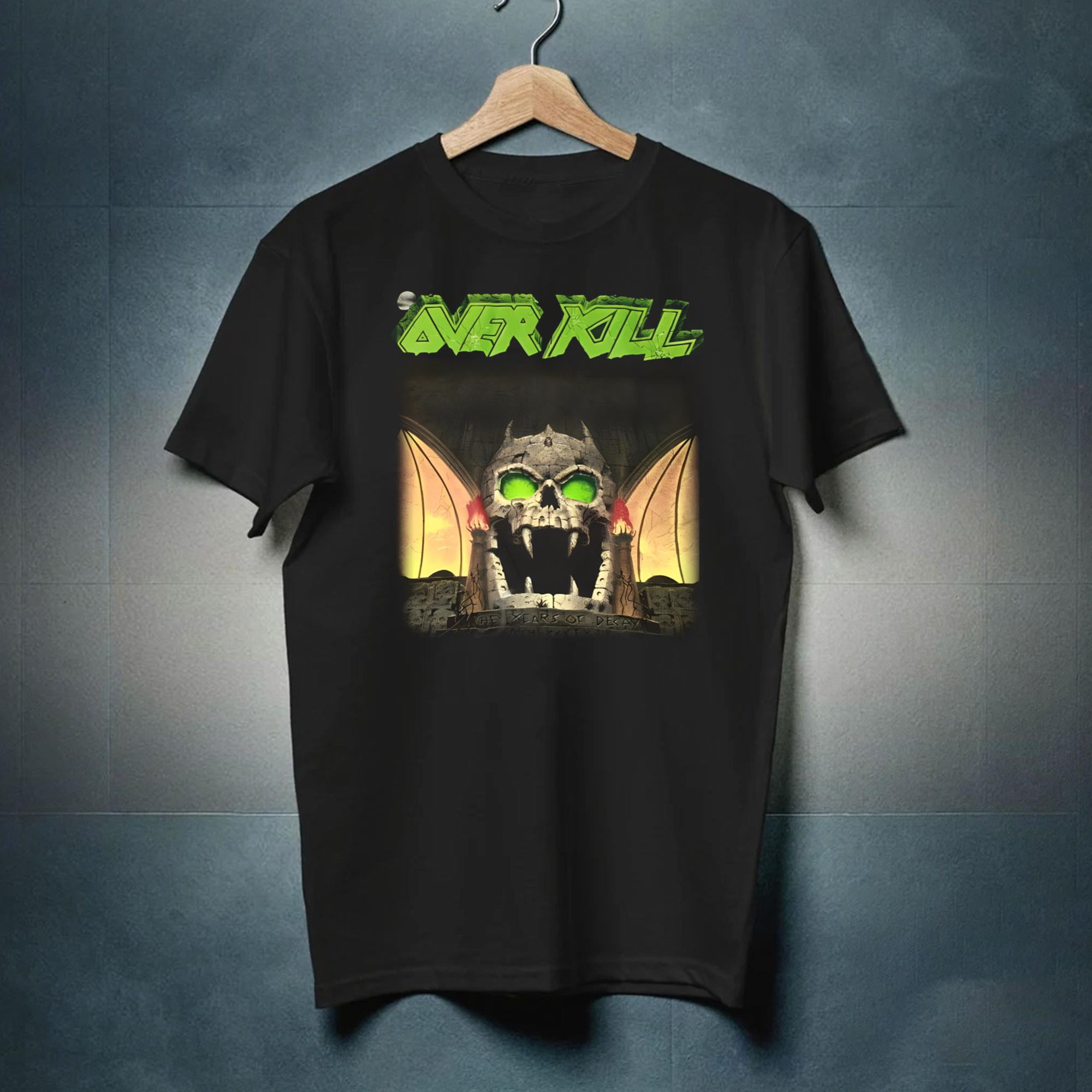Overkill The Years Of Decay Tour Concert Black Men S-2XL Cotton T-shirt ...