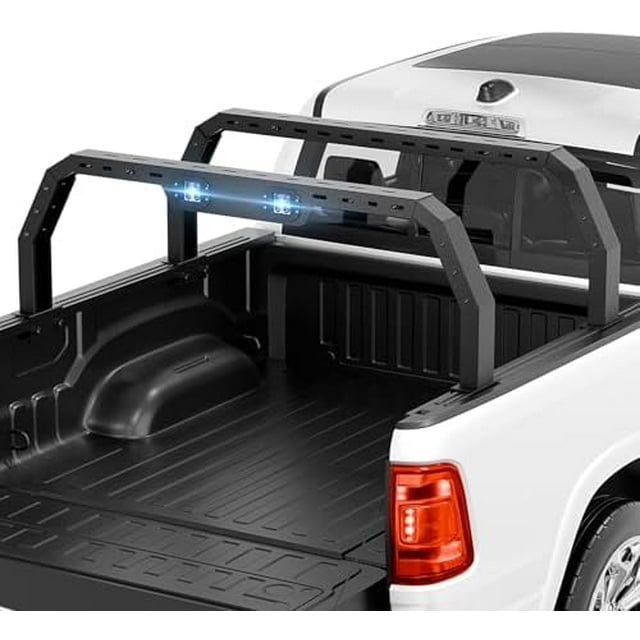 Overland Truck Bed Racks with 2 LED Light Bar Compatible with 2022-2025 ...