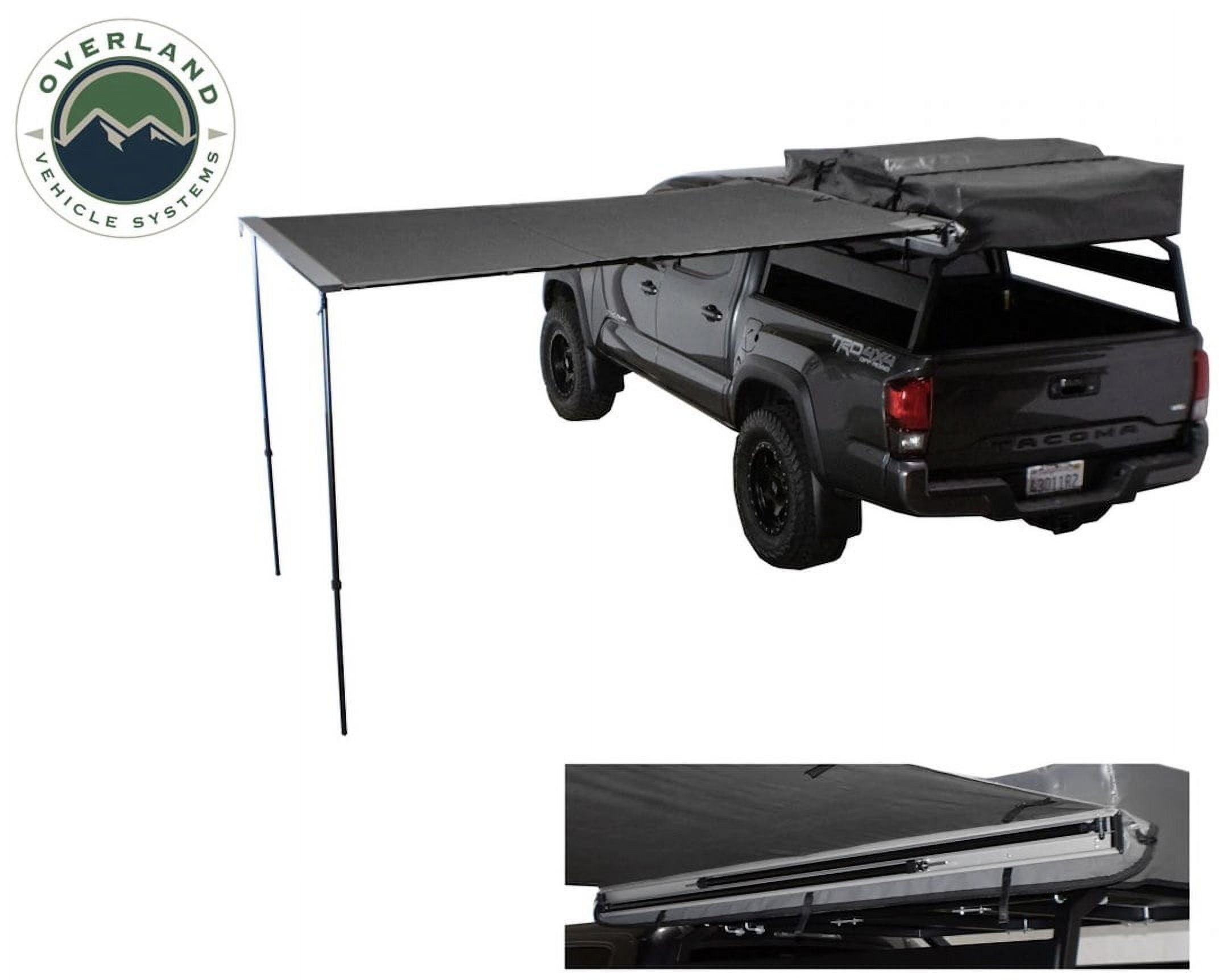 Overland Vehicle Systems 6.5' x 6.5' Black Manual SUV/Truck Awning ...