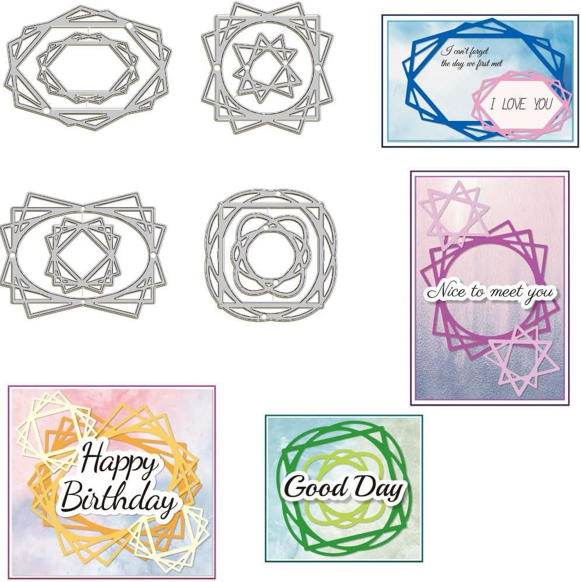 Overlapping Frame Box Cutting Dies Polygon Six Pointed Star Die Cuts ...