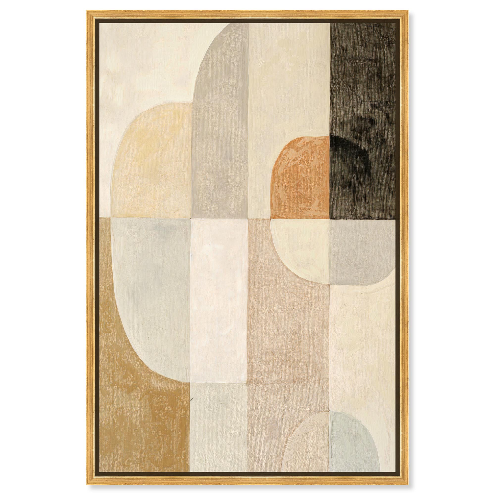 Overlapping Planes I Canvas Geometric Abstract by Art Remedy, Gold ...