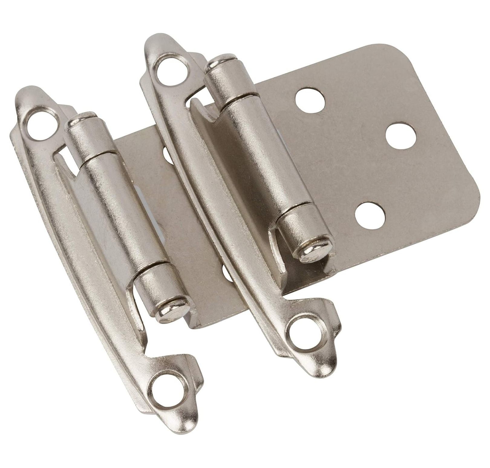Overlay Cabinet Hinges (40 Pair - 80 Pack) (Brushed ), FaceMetal Hinges ...