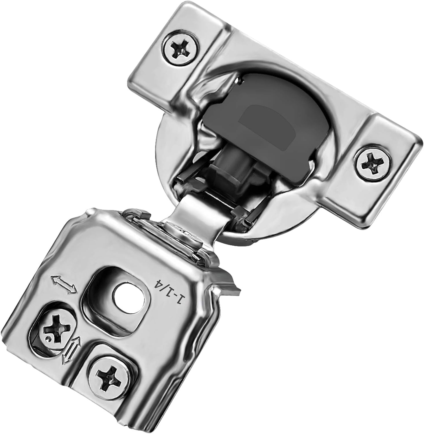 Overlay Soft Close Hinges for Kitchen Cabinets - Satin Nickel Hidden ...
