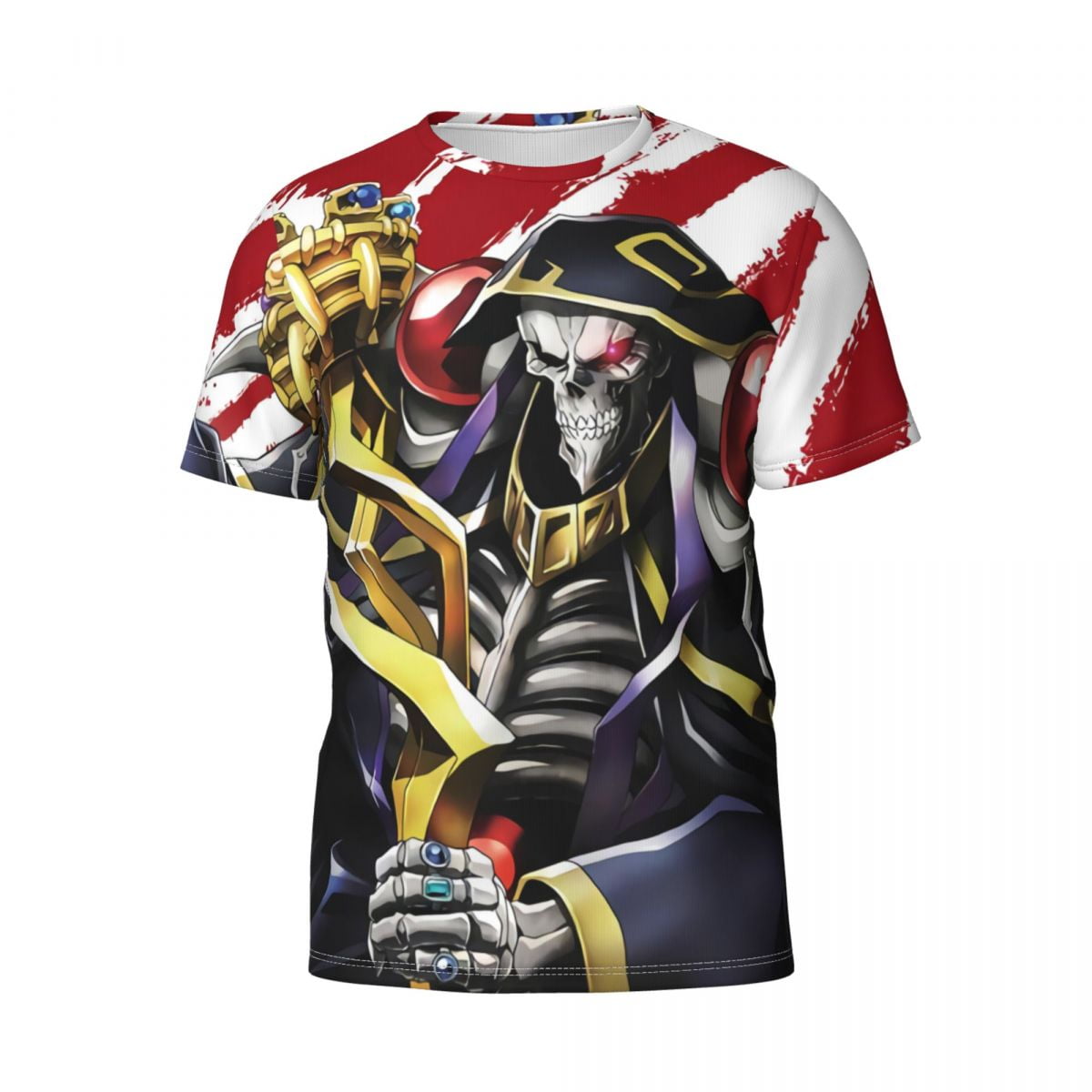 Overlord Ainz Ooal Gown Anime 3d Graphic Mens Womens Short Sleeve Crew ...