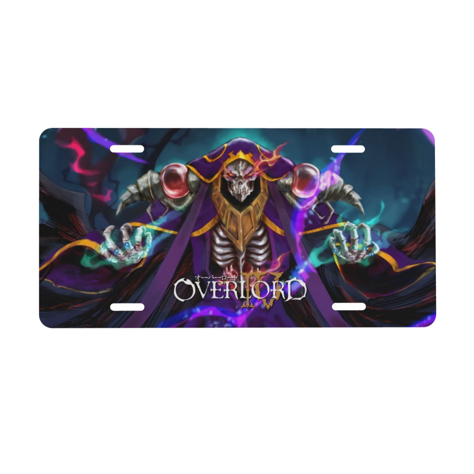 Overlord Ainz Ooal Gown License Plate, Car Front License Plates With 4 ...