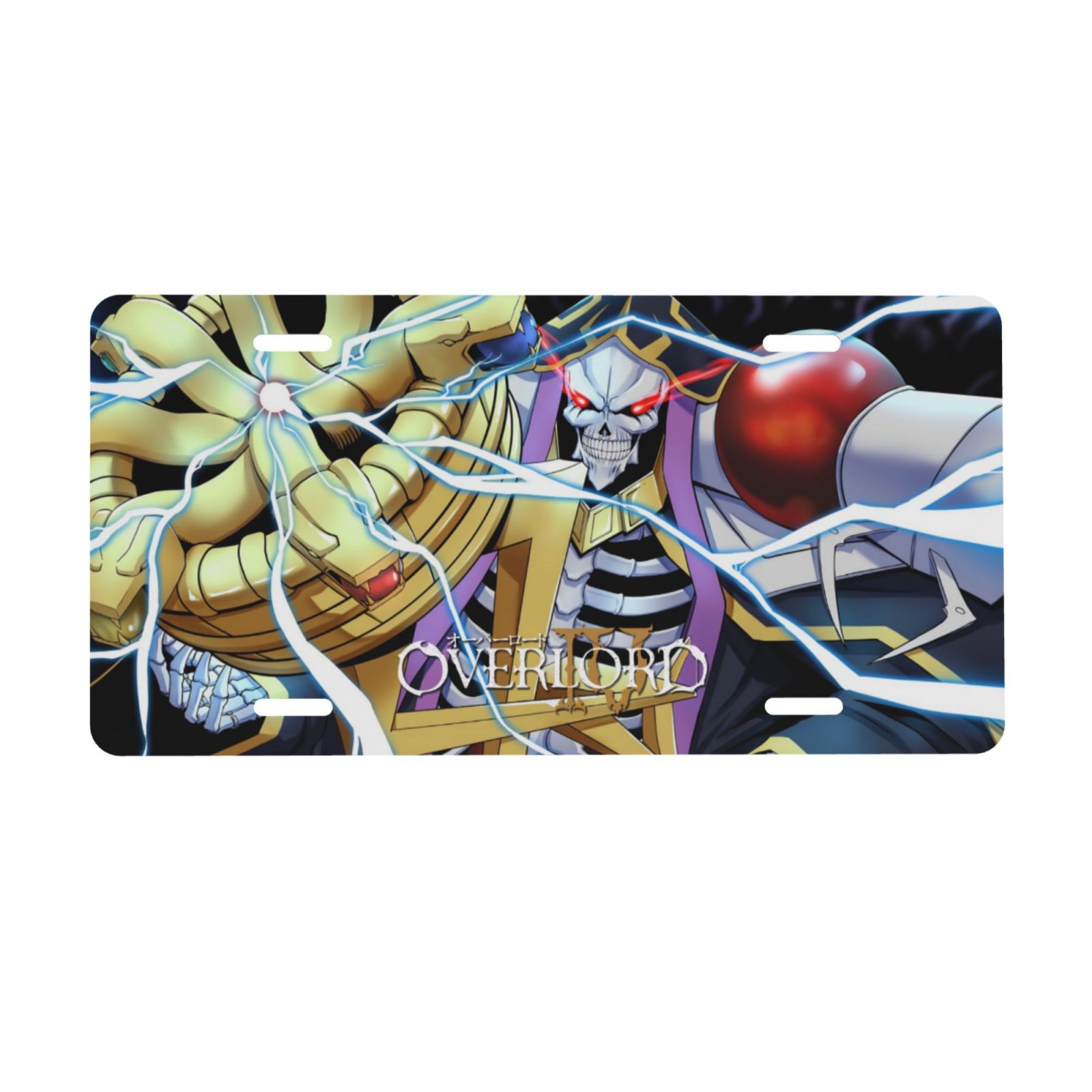 Overlord Ainz Ooal Gown License Plate, Car Front License Plates With 4 ...