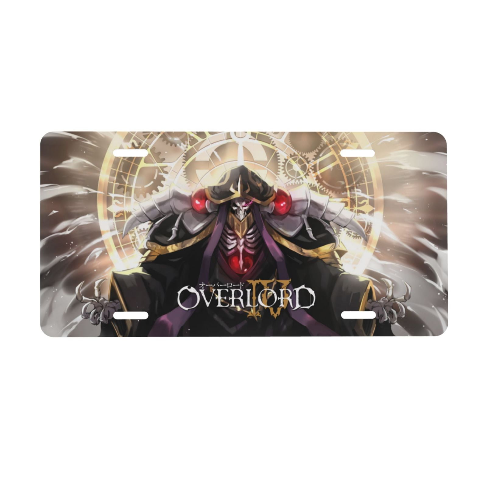 Overlord Ainz Ooal Gown License Plate, Car Front License Plates With 4 ...