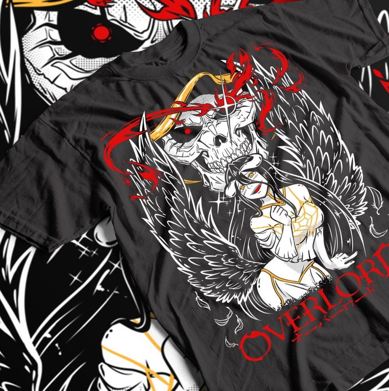 Overlord Ainz T-shirt Ooal Gown Albedo Overlord Anime Manga Gifts Shirt ...