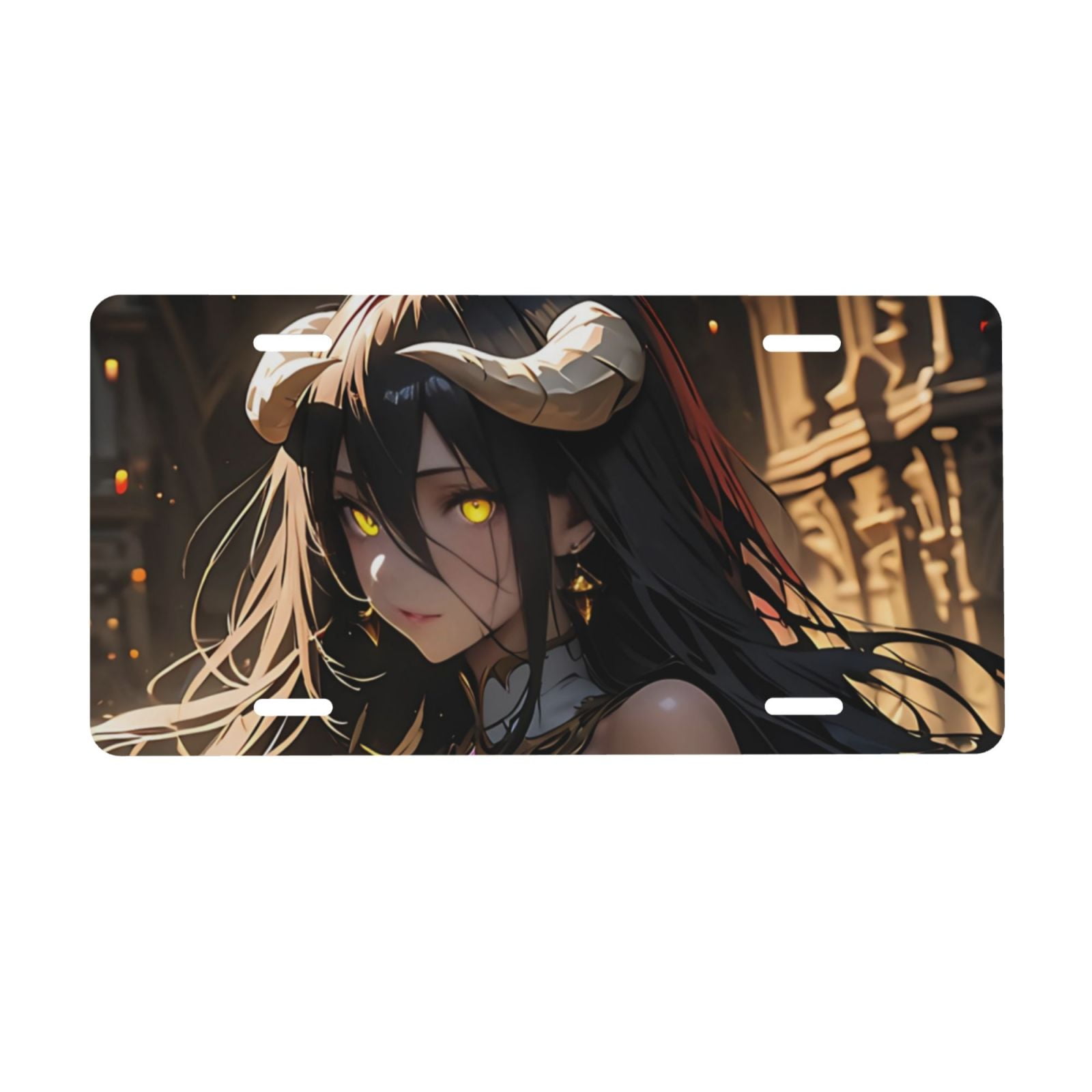 Overlord Albedo License Plate, Car Front License Plates With 4 Holes ...
