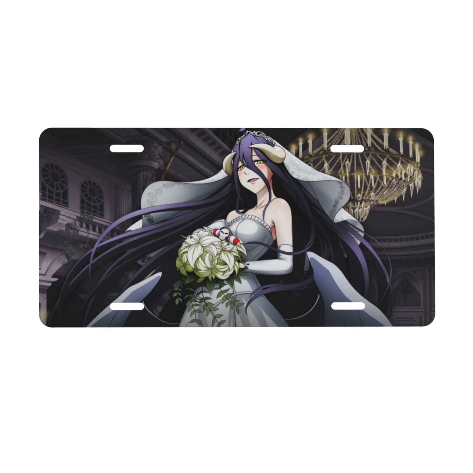 Overlord Albedo License Plate, Car Front License Plates With 4 Holes ...