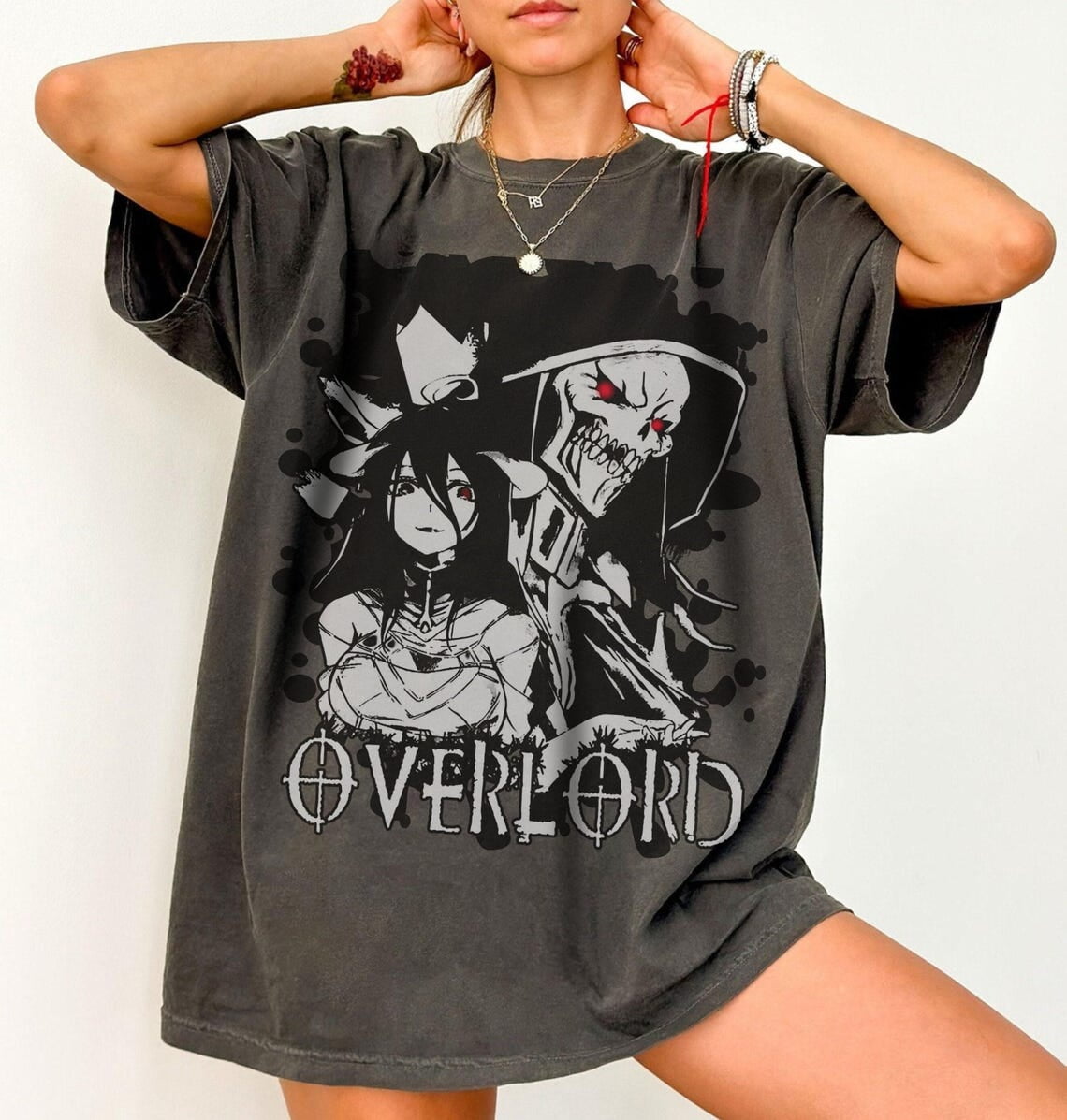 Overlord Albedo T-shirt, Overlord Manga Anime Shirt,Sport Grey color ...