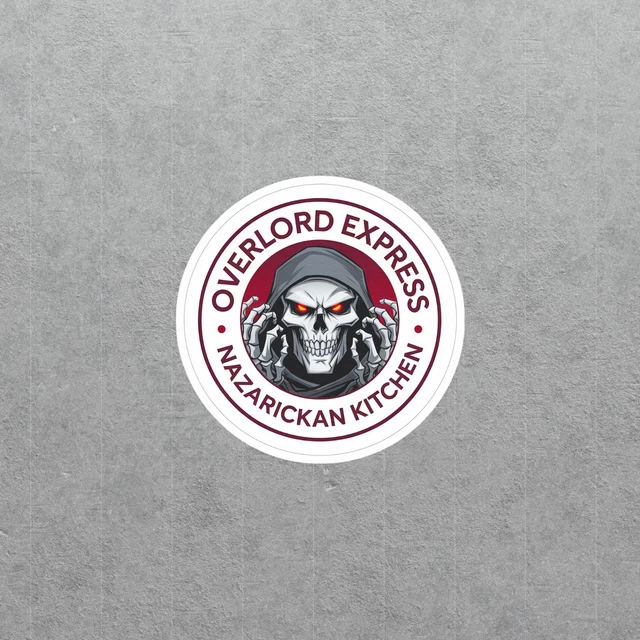 Overlord Express Nazarickan Kitchen Skull Chef Sticker Decalphone Decal ...