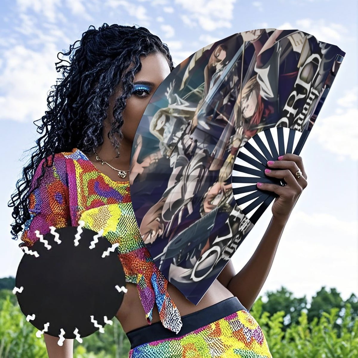 Overlord Folding fans are items that combine both practicality and artistry. - Walmart.com