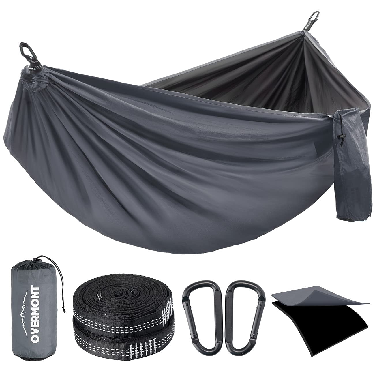 Overmont Double Layers Outdoor Hammock with Tree Straps German TUV ...