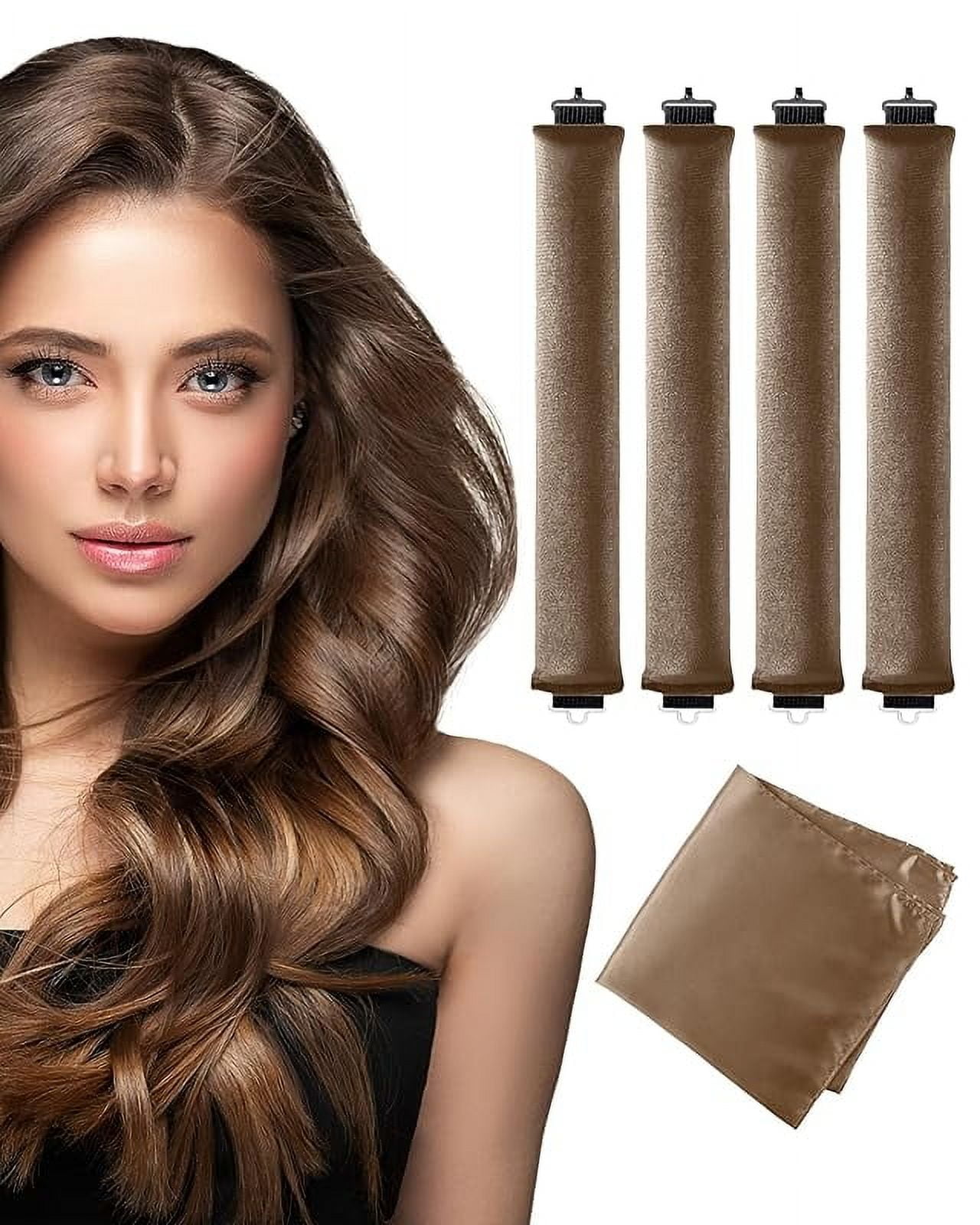 Overnight Blowout Rods Heatless Curls - 4 Pcs Hair Curlers to Sleep In ...