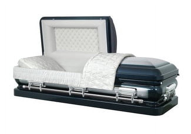 Overnight Caskets Sterling Blue Steel 18 Gauge Funeral Casket ...