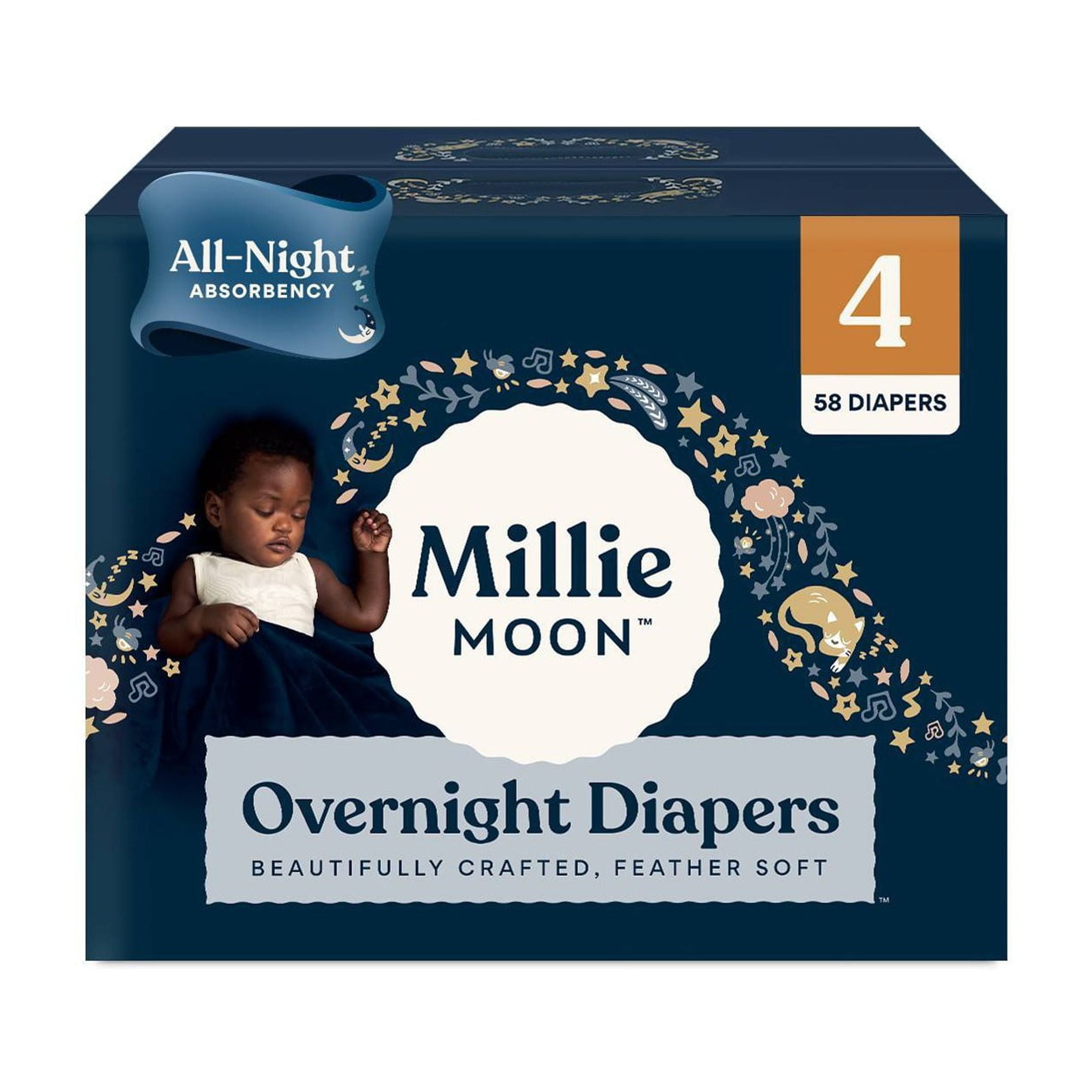 Overnight Diapers - Size 4 - 58ct - Walmart.com