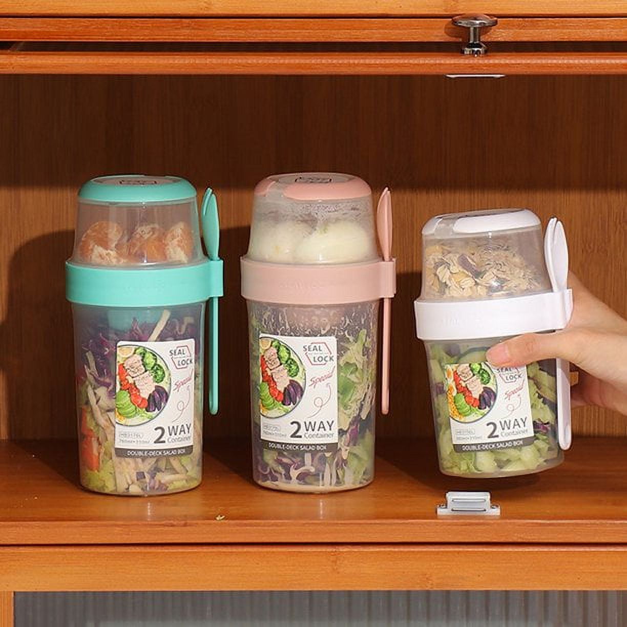 Overnight Oats Containers,Double Layer Multi-Use Overnight Oats Jars ...