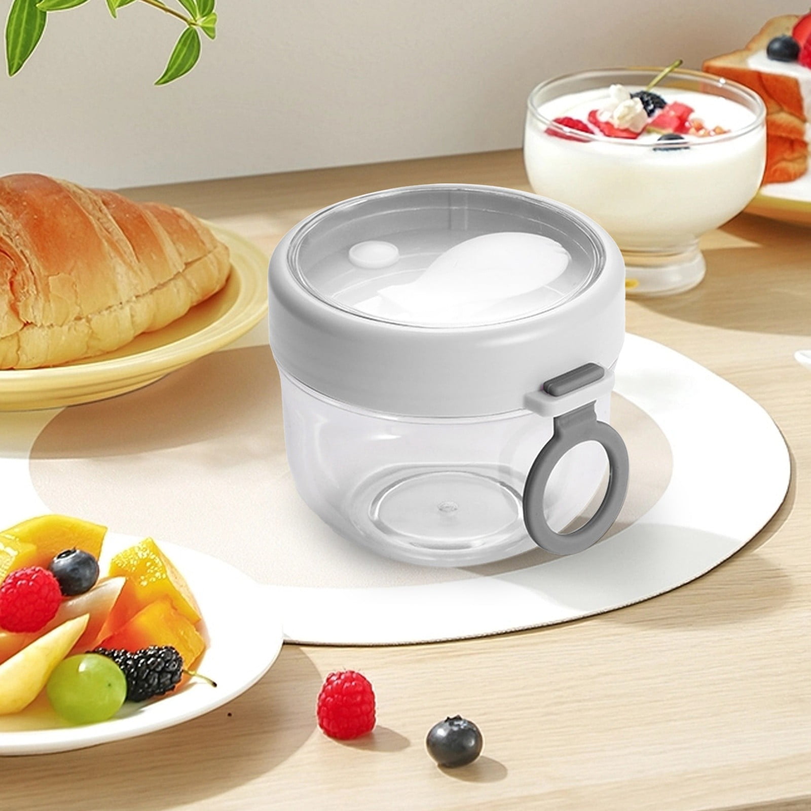 Overnight Oats Containers with Lids and Spoons, Small Breakfast On the ...