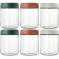 Overnight Oats Containers with Lids, Mason Jars 16oz with Lids - Set Of ...