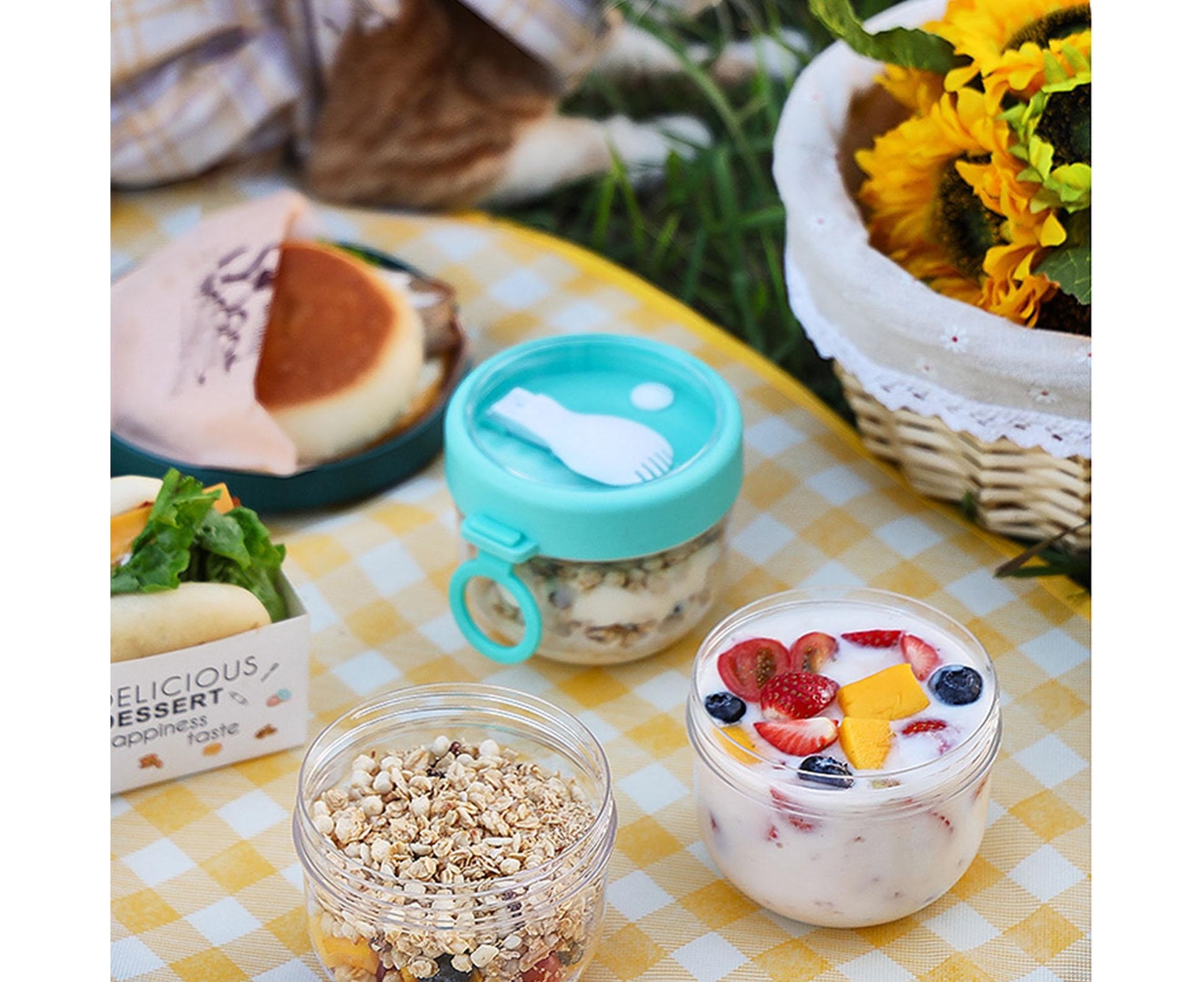 Overnight Oats Jar | Overnight Oats Containers With Lids | 600ml ...