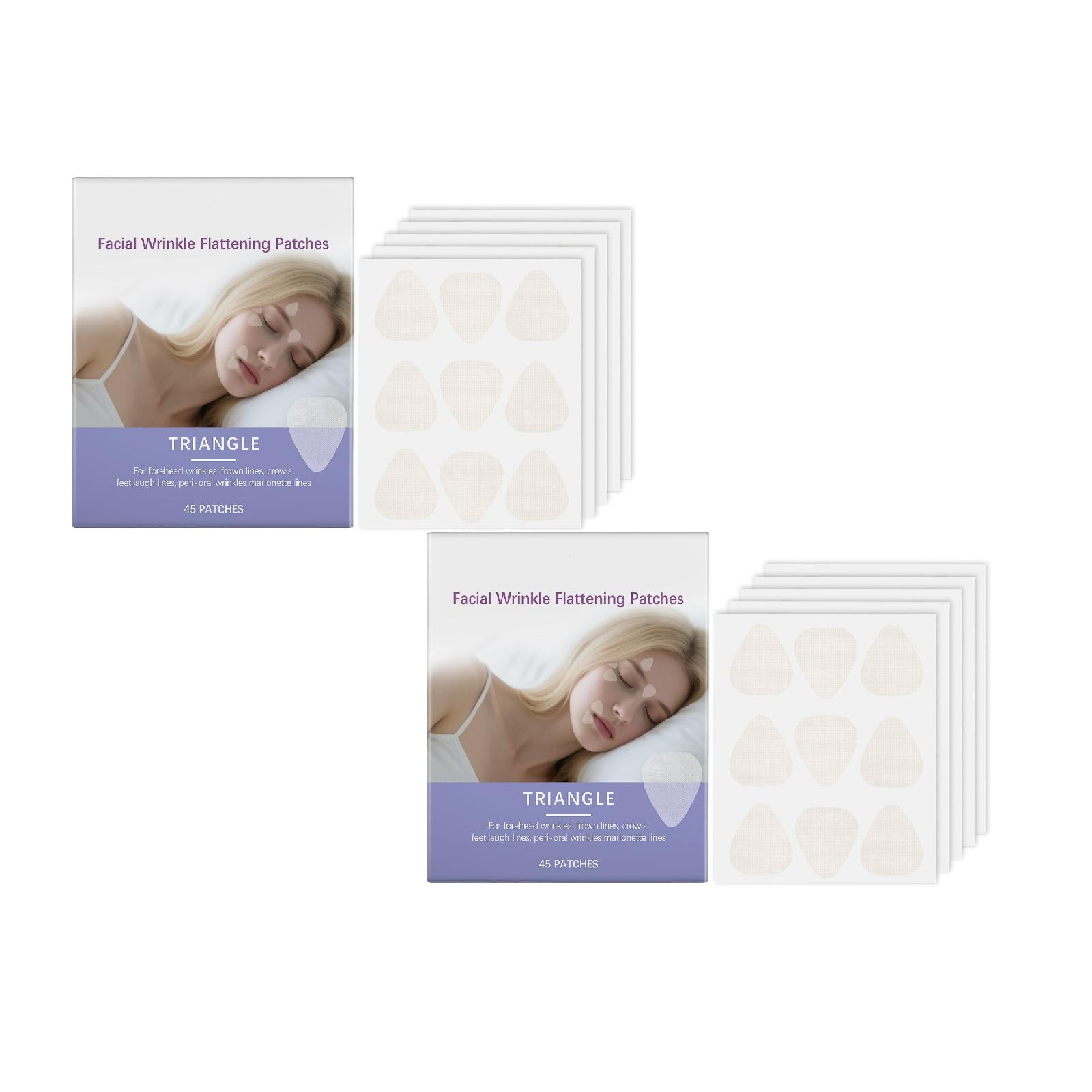 Overnight Wrinkle Reduction: Triangle Patches for Eyes, Lips & Forehead ...