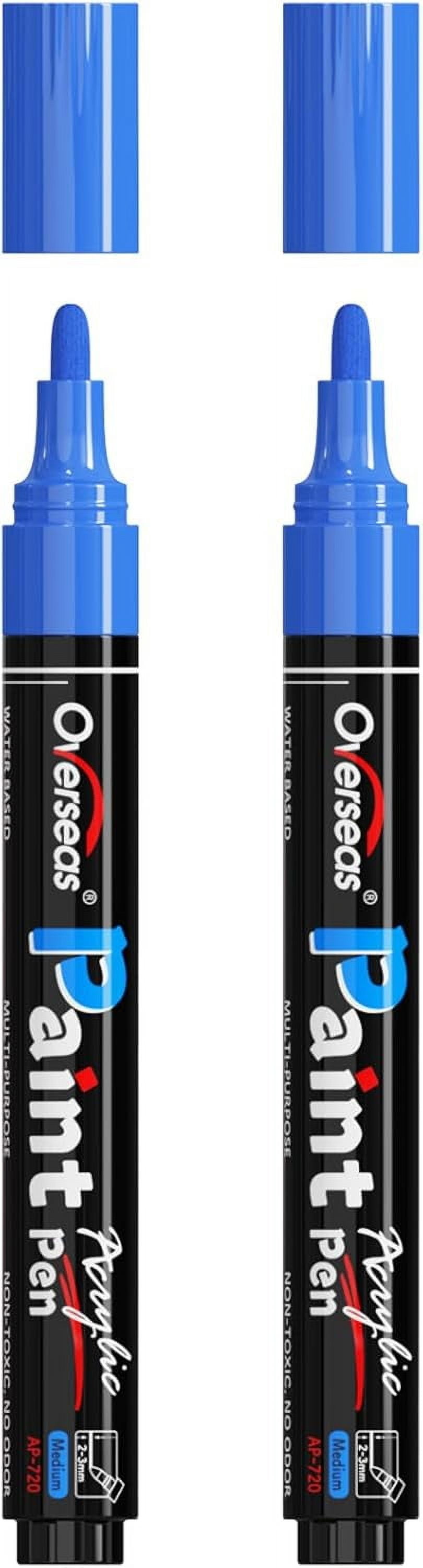 Overseas Blue Paint Pens Paint Markers - Permanent Acrylic Markers 2 ...